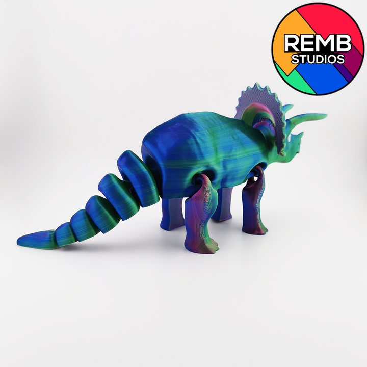 3D Printable Articulated Triceratops Remb Studios, STL file for 3D printing, STL print files ...